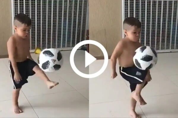 Mini Pele? Boy Juggles Football for 1 Minute without Letting It Fall ...