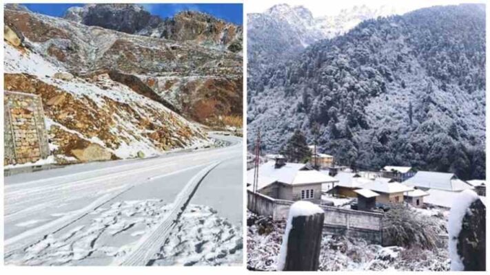 Recent Snowfall Leaves Tsomgo Lake in Sikkim Covered in Snow - North ...