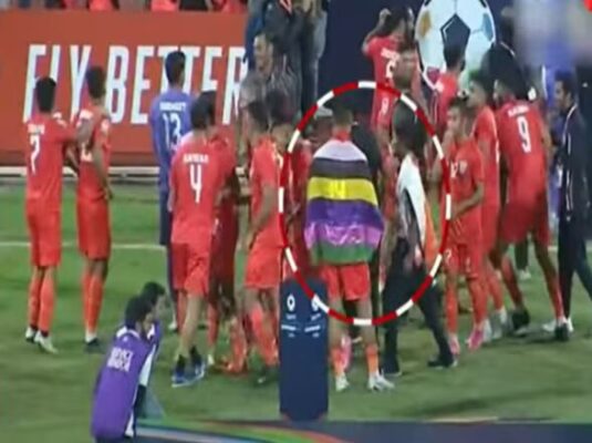 Manipuri Footballer Sparks Controversy with Meitei Flag Display at SAFF ...