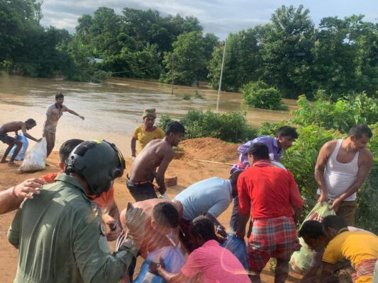 Tripura: Air Dropping of Essential Supplies in Progress in Flood ...